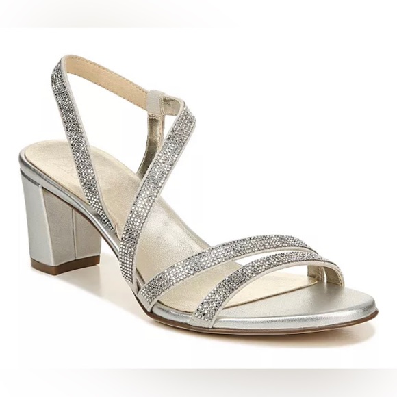 Naturalizer | Shoes | Naturalizer Vanessa Strappy Sandals Silver Fabric ...